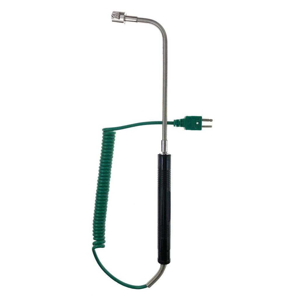 Curved head K-type temperature probe for contact/surface use | Brannan