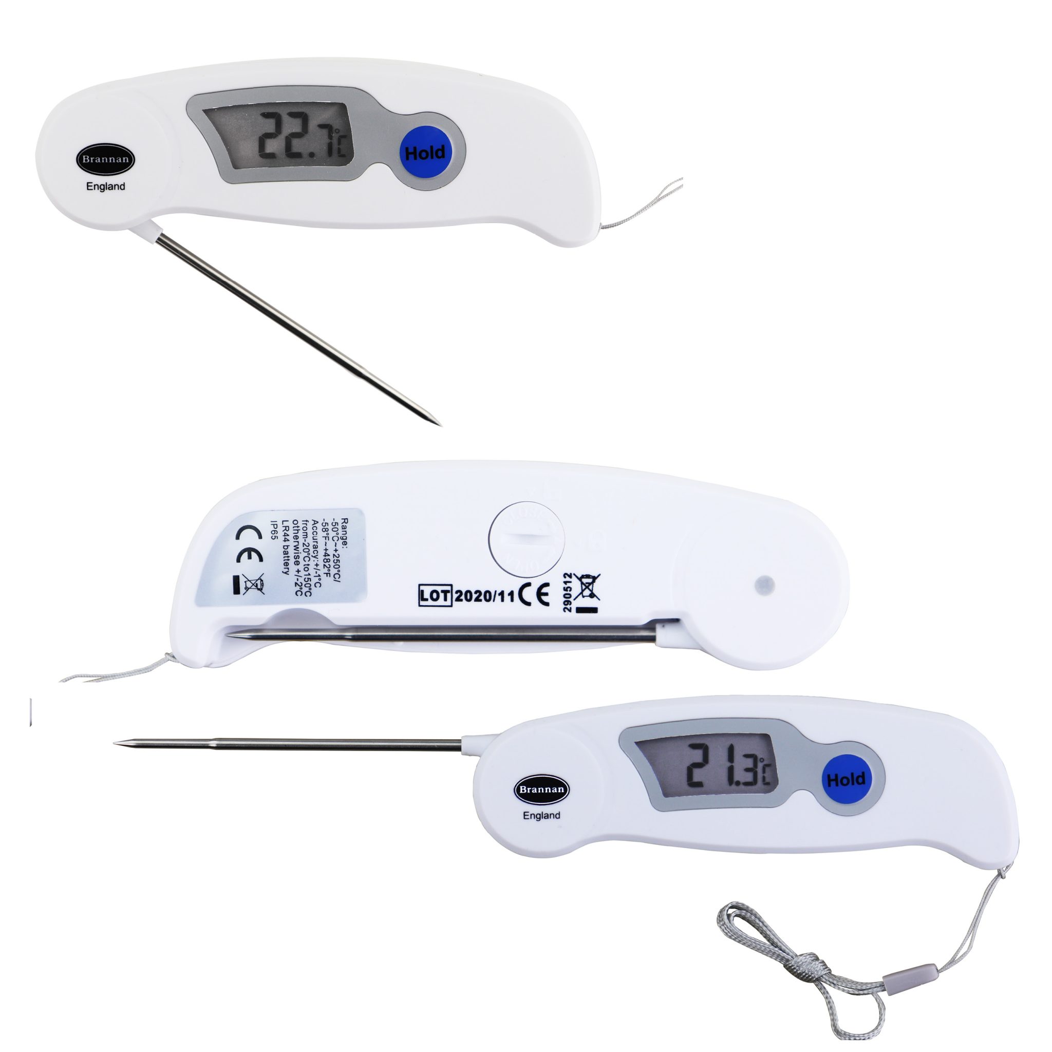 THERM-cert, pre-calibrated folding probe thermometer | Brannan