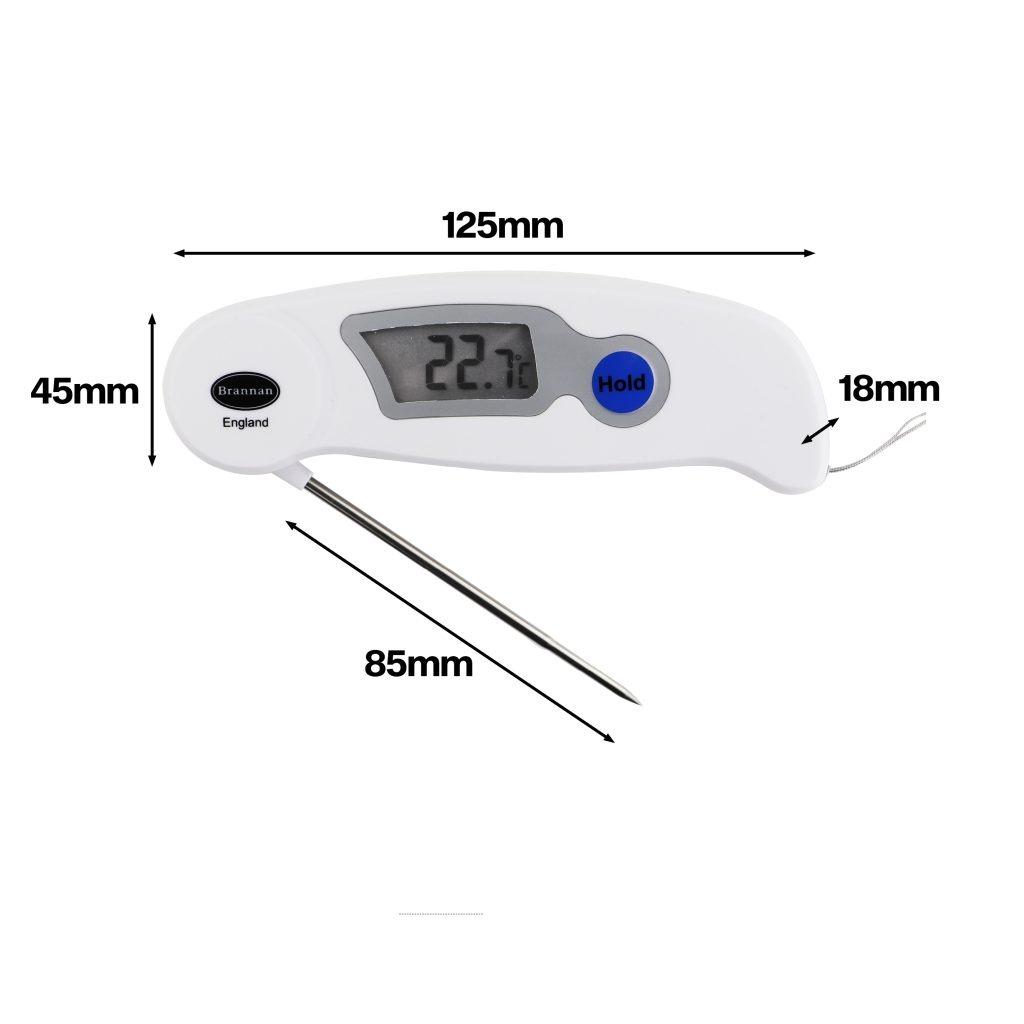 THERM-cert, pre-calibrated folding probe thermometer | Brannan