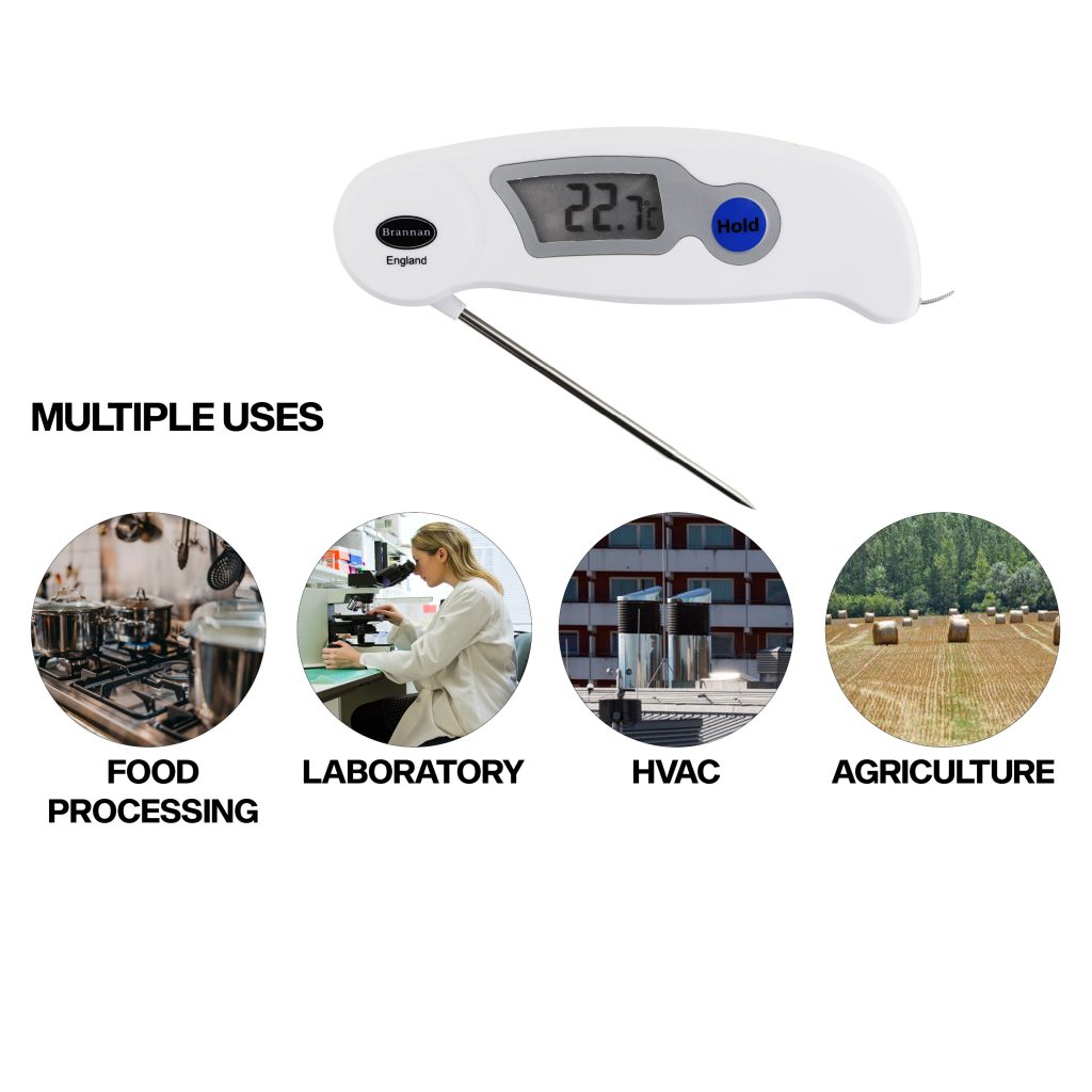 THERM-cert, pre-calibrated folding probe thermometer | Brannan